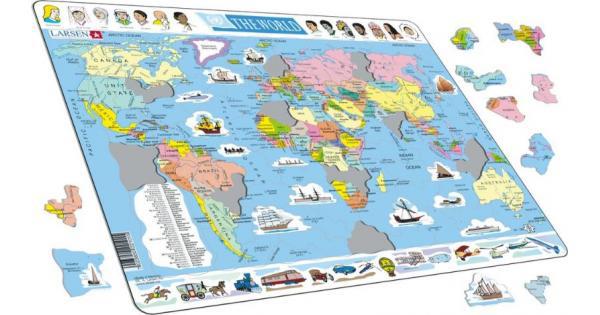 Larsen Political Map of the World