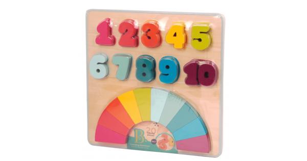 Counting Rainbows Numbers Wooden Puzzle
