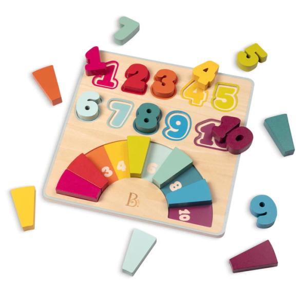 Counting Rainbows Numbers Wooden Puzzle