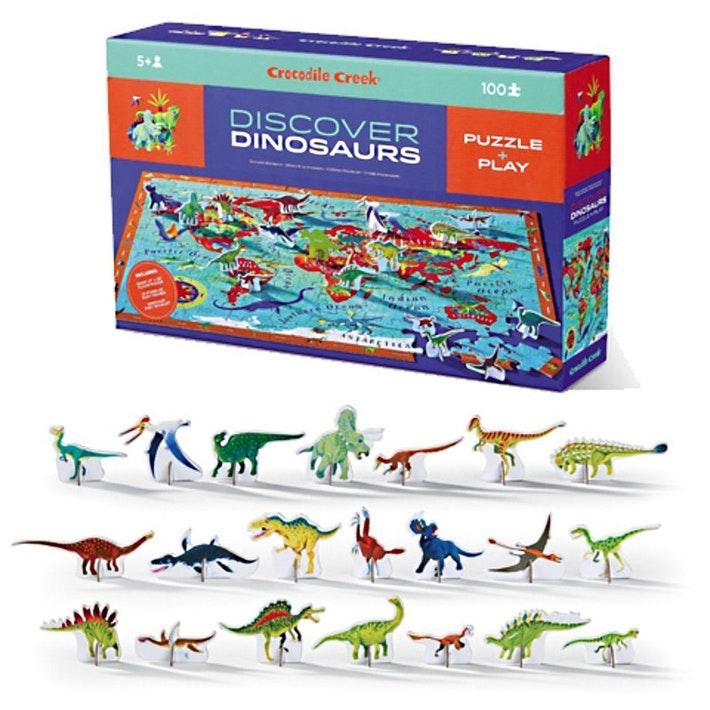 Discover Dinosaurs 100 Piece Puzzle and Play Set