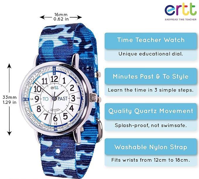 EasyRead Time Teacher Watch Blue Camo