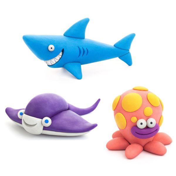 Air Dried Clay Ocean Shark Octopus Stingray
