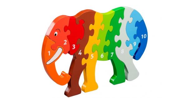 1 -10 Wooden Elephant Puzzle