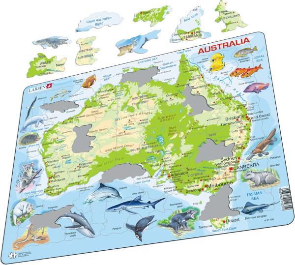 Map of Australia 65 Piece Puzzle