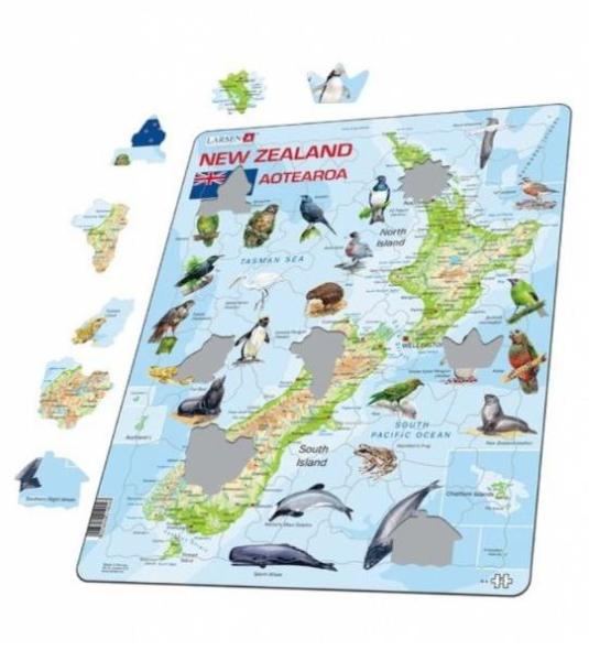 Map of New Zealand 71 Piece Puzzle