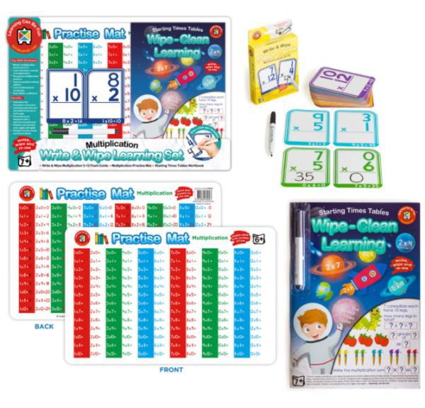 Write and Wipe Learning Set - Multiplication