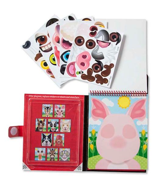 Make a Face farm Animals Reusable Sticker Pad