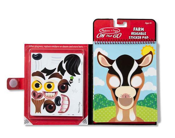 Make a Face farm Animals Reusable Sticker Pad