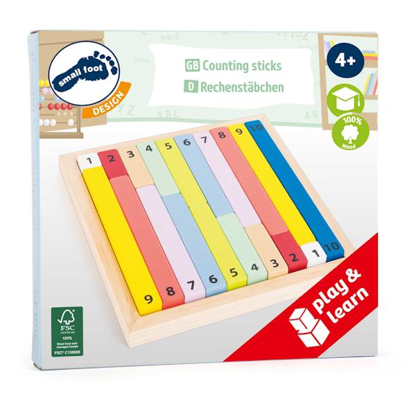 Wooden Counting Sticks in Frame
