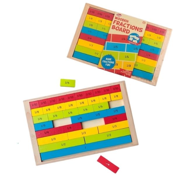 Wooden Fractions Board